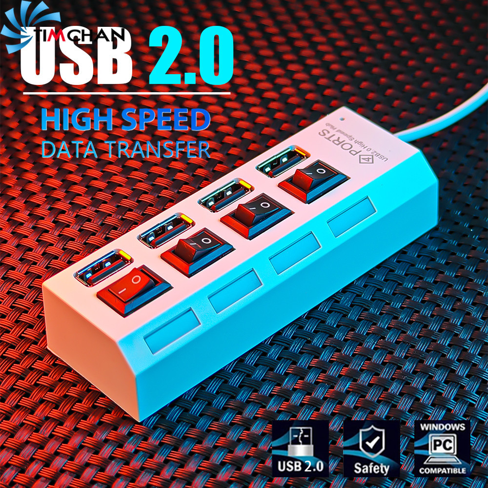 4 พอร์ต Fast Data Transfer Hub - USB 2.0 Data Hub - อะแดปเตอร์สําหรับ ...