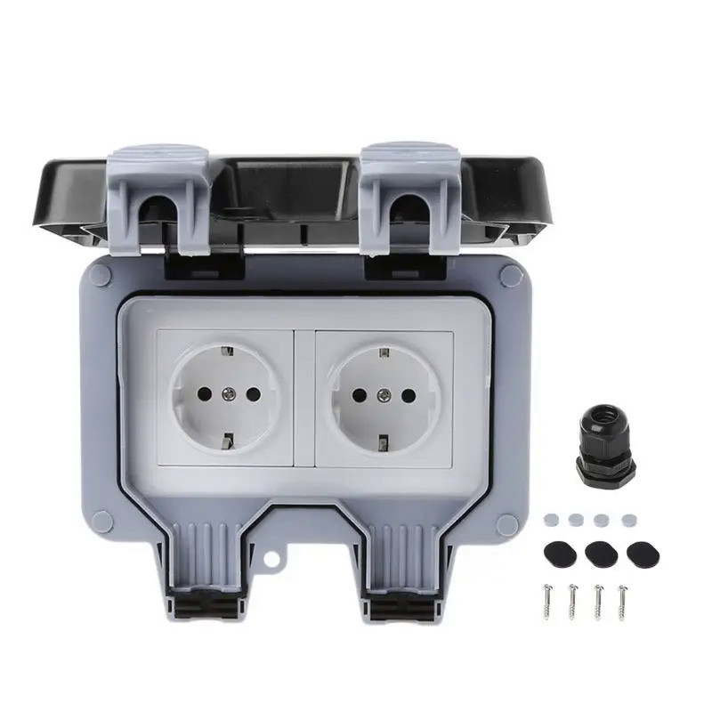 IP66 Waterproof Outdoor Wall Switch Power Socket 13A EU Standard ...