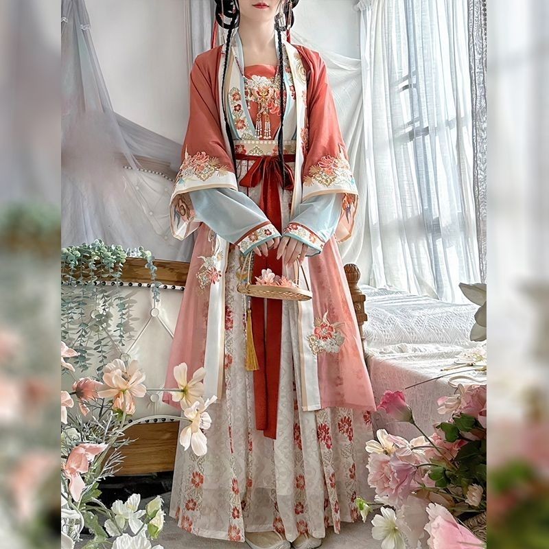 Fu Yi Hua Shang Shuyao Original Hanfu เพลงหญิงปักเอวความยาวกระโปรงจีบ ...