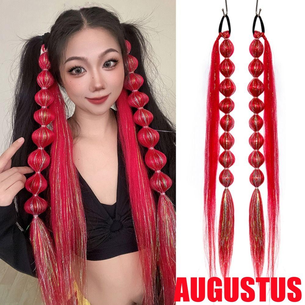 Augustus 2 ชิ้น Bubble Jumbo Braid, หางม้า Extension Tinsel ลวด Twist ...