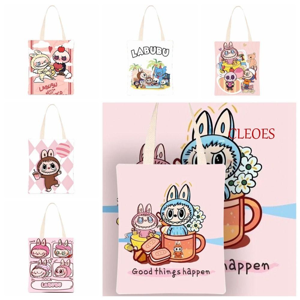 Cleoes labubu ผ้าใบกระเป๋า,ขนาดใหญ่ความจุ Commute กระเป๋า labu กระเป๋า ...
