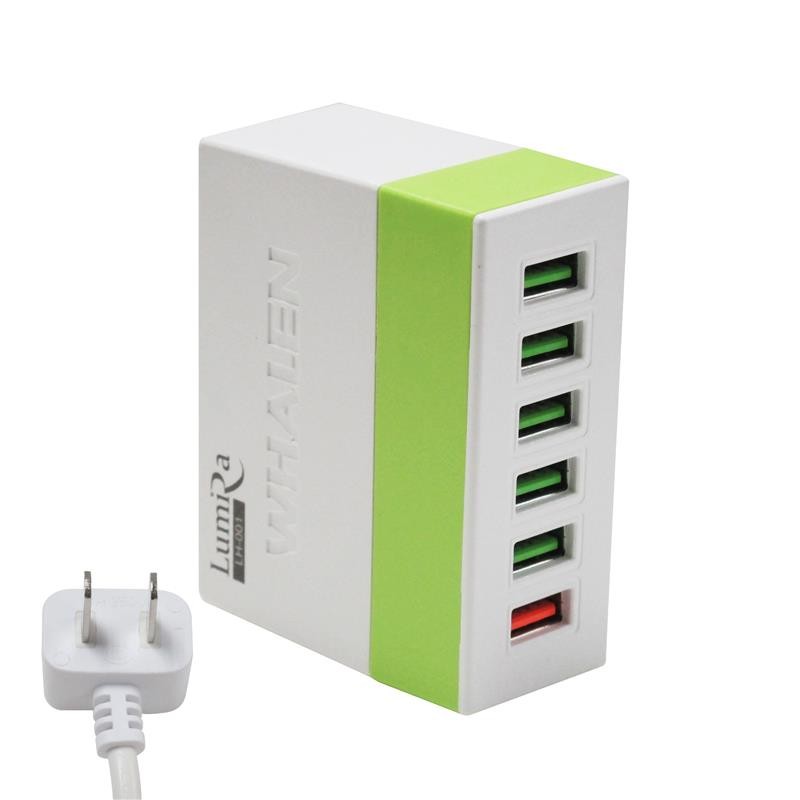 LUMIRA Charger USB 6 Port รุ่น LH-001 สีเขียว | Shopee Thailand