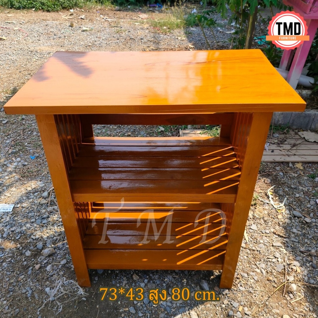 TMD ชั้นวางเตาแก๊สหัวคู่ 73*43*80 ซม. กว้าง*ลึก*สูง (ระหว่างชั้น 28.5 ...