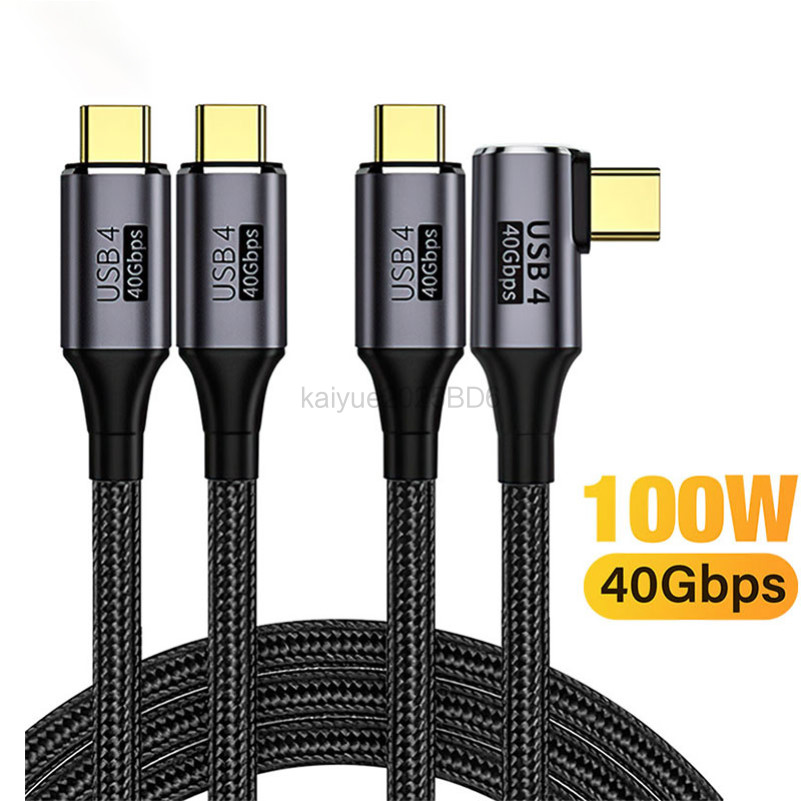 ชุบทอง USB4.0 Thunderbolt 3 4 สาย USB C ถึง Type C 40Gbps 8K@60Hz 4K@120 PD 100W Fast Charging ...