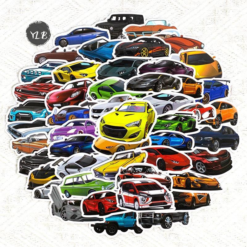 YLB> 50 ชิ้นรถแข่งสติกเกอร์กราฟฟิตีแล็ปท็อปกีตาร์กระเป๋าเดินทางสเก็ต ...