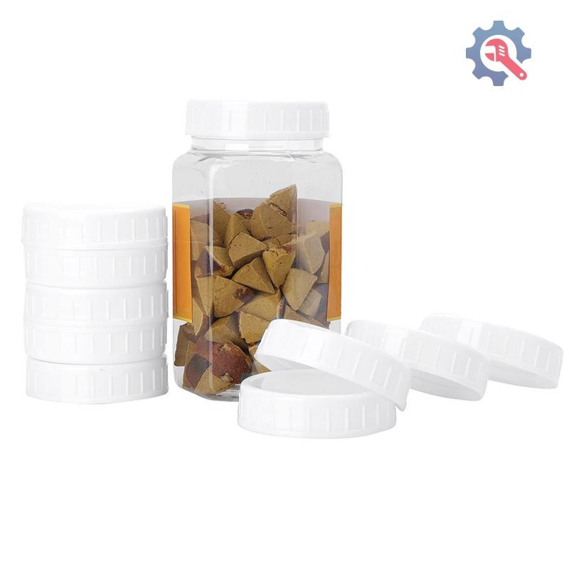 [GEX] 10 PC White Mason Canning ขวดดื่ม 70 มม./86 มม.เส้นผ่านศูนย์กลางภายในพลาสติกครอบคลุม ...