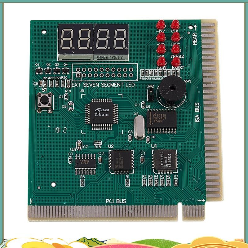 การ์ดวินิจฉัยเมนบอร์ด PC 4-Digit PCI/ISA POST เครื่องวิเคราะห์รหัส | Shopee Thailand