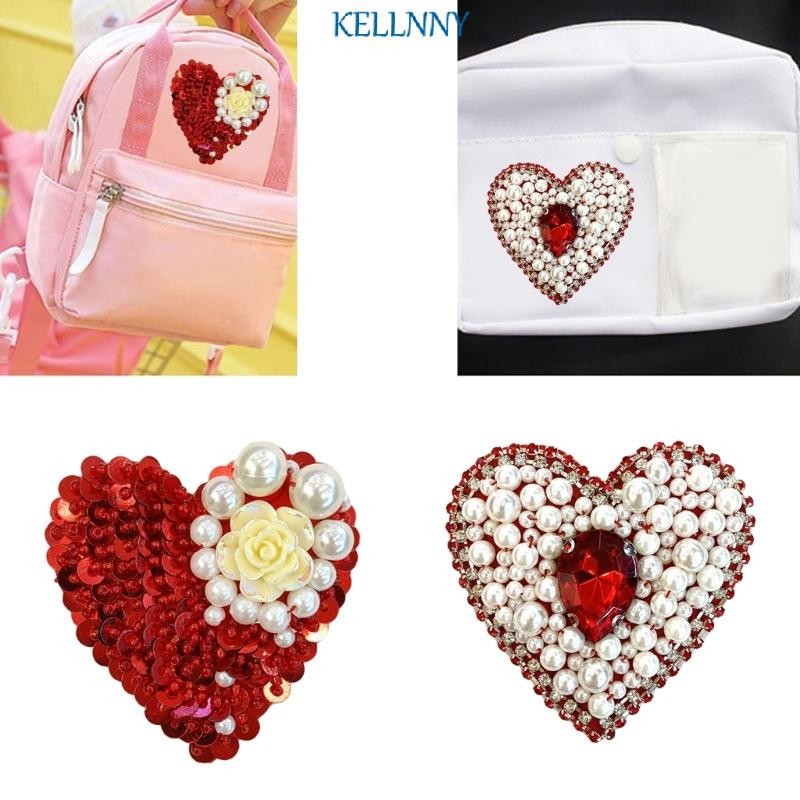 Kelln ศิลปะหัวใจเลื่อมคริสตัล สำหรับตกแต่งเสื้อผ้า | Shopee Thailand