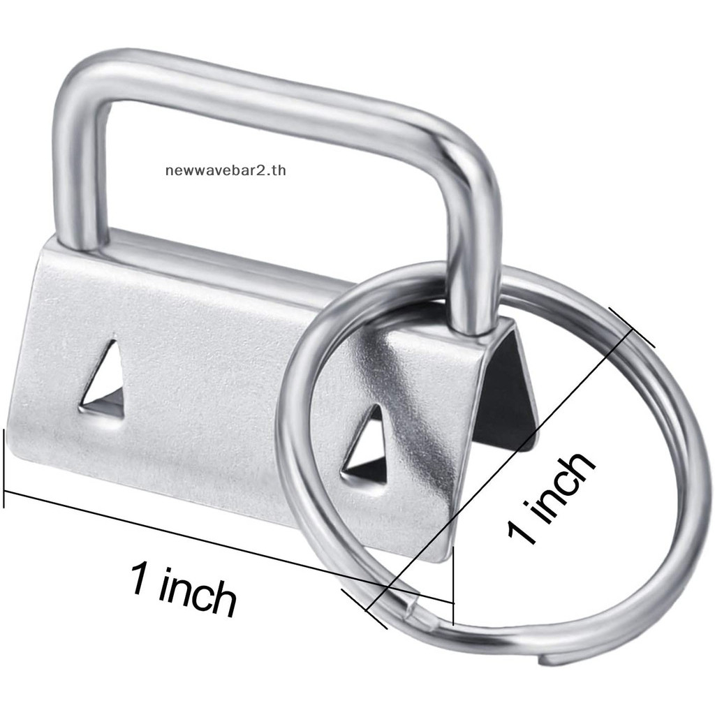 HOT 50 ชิ้น Key Fob ฮาร์ดแวร์ Key Chain Fob Wristlet ฮาร์ดแวร์พร้อมแหวน ...