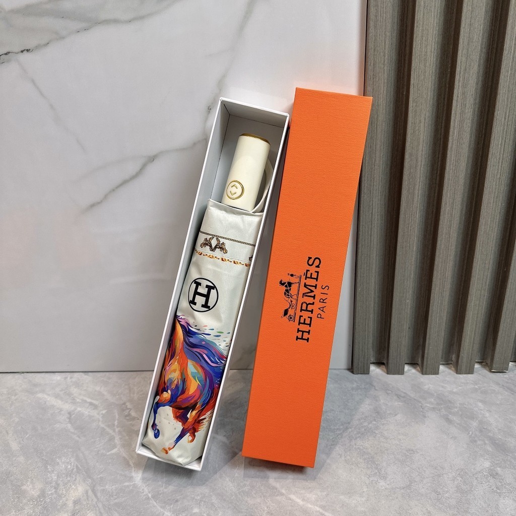 Hermes (HERMES) Phantom Color 2024 ฤดูร้อนสไตล์ใหม่ร่มกันแดดพับได้ ...