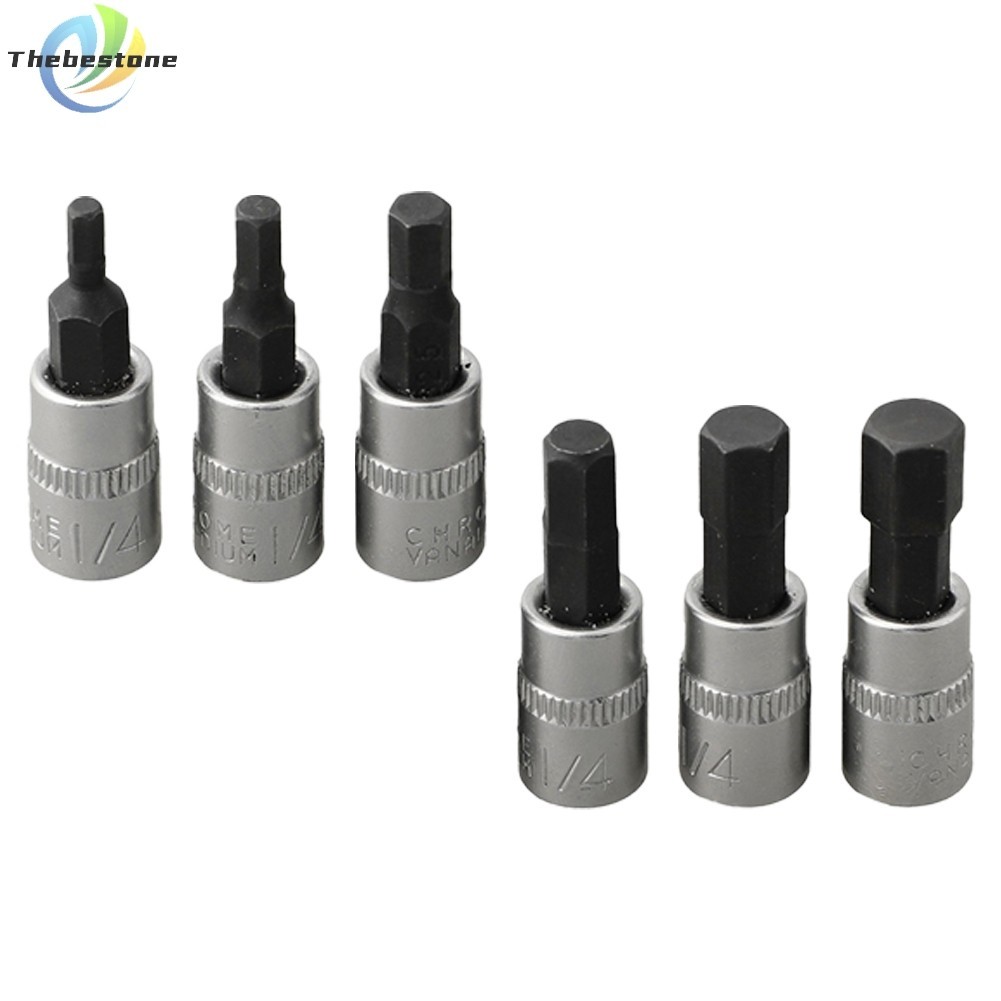 Thebest 07123pcs1/4 นิ้วไดรฟ์ Hex Socket Bit ชุด 3- 8 มม.ไขควง Bits H3 ...