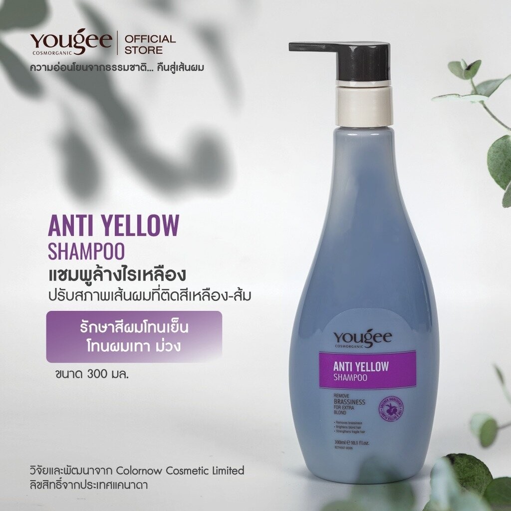 Yougee Anti yellow Shampoo ยูจี เเอนตี้ เยลโล่ เเชมพู ฆ่าไรเหลือง แชมพู ...