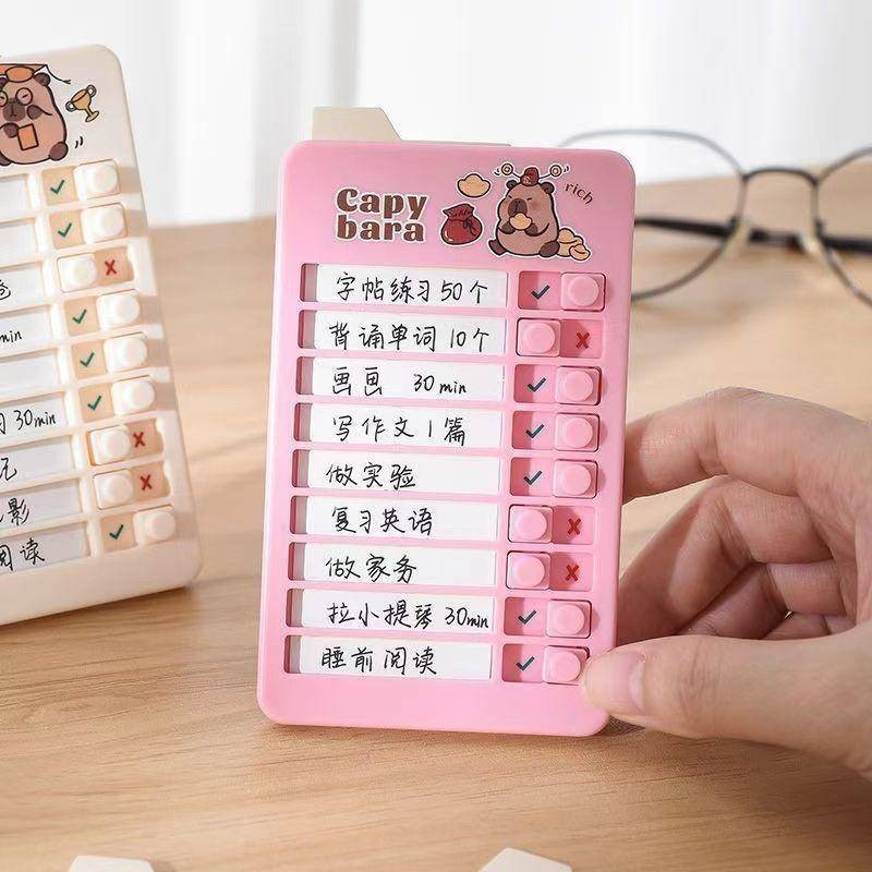 3 รูปแบบ Capybara เด็ก Chore Chart พร้อมการ์ดเปล่า,การ์ตูนพลาสติก ...