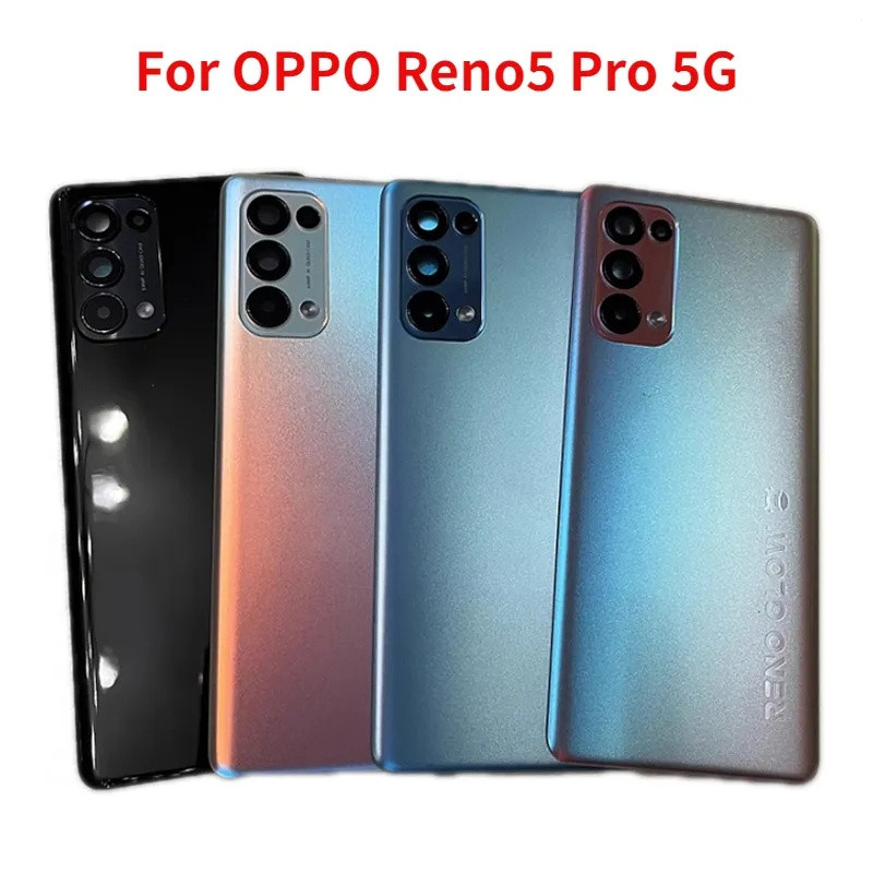 กระจกด้านหลังสําหรับoppo Reno 5 Pro 5G PDSM00 PDST00 CPH2201 ฝาหลัง ...