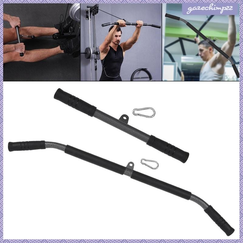 [ Lat Pull Down Bar Cable Machine Attachment fitness Straight Bar with ...