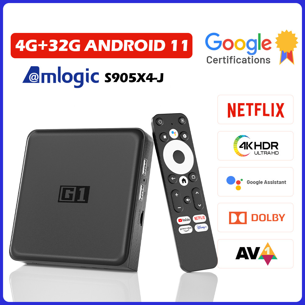 Google Netflix ได้รับการรับรอง Android 11 กล่องทีวี Dolby Audio & Dolby Vision 4K HDR AV1 S905X4 ...