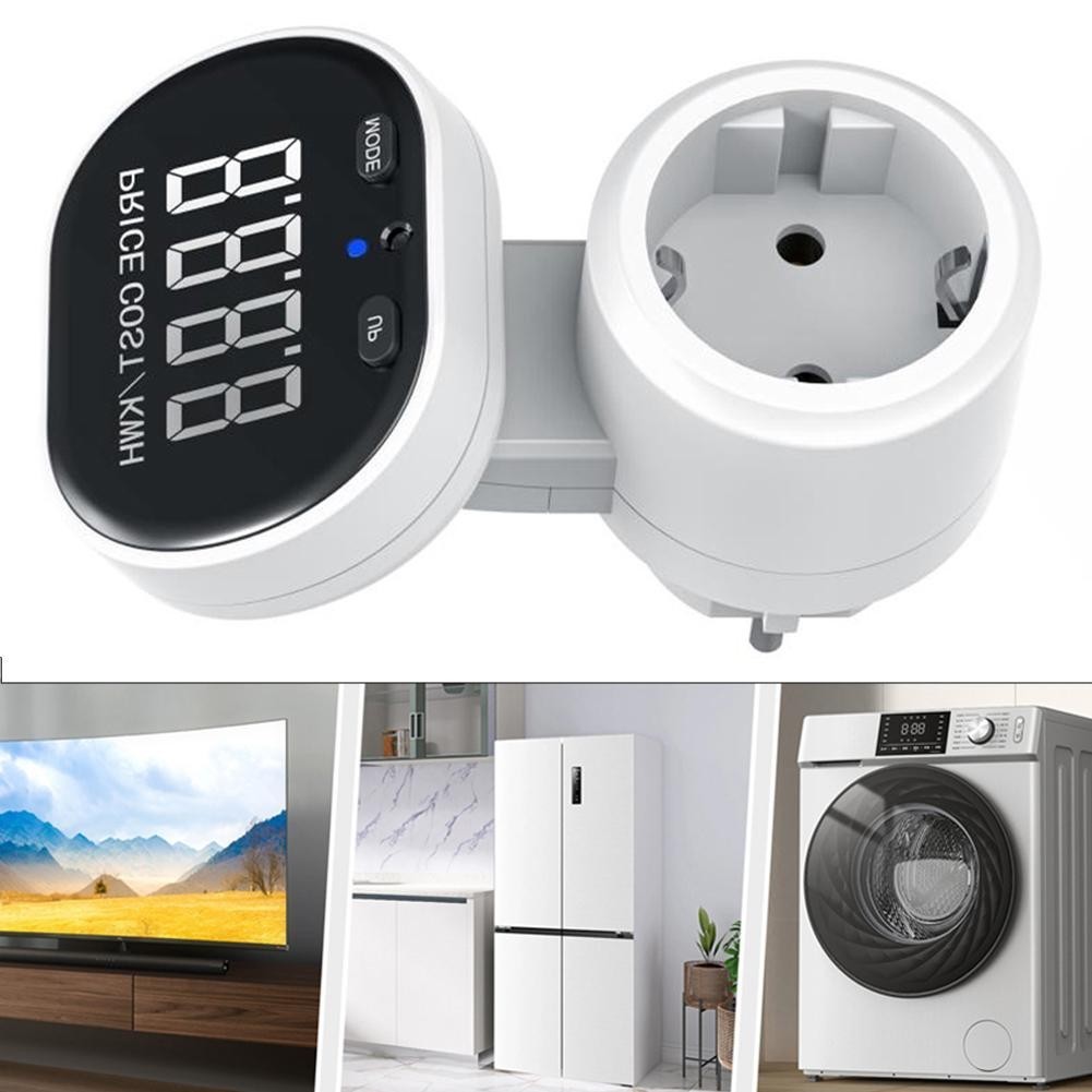 GiggleEuropeanระเบียบหน้าจอ Va Backlight Rotatable Power Metering Socket | Shopee Thailand