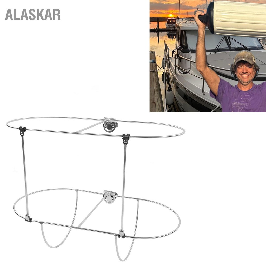 ALASKAR พับเรือ Fenders Rack 304 สแตนเลสสตีล Double Fender สำหรับ 7/8in ...