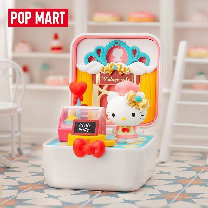 P POPMART POPMART Hello Kitty Food Town Series ยืนยันฟิกเกอร์กล่อง ...