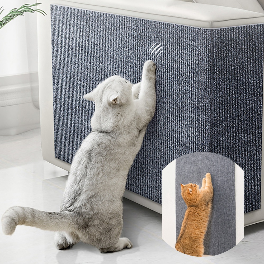 Heyuoqian Cat Scratching Mat Cat Crawling Pad Trimmable Self-Adhesive ...