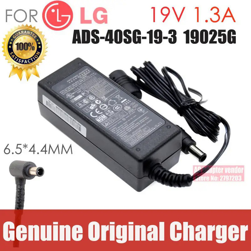 ใหม่สําหรับ LG 19V 1.3A ADS-40SG-19-3 19025G AC อะแดปเตอร์แหล่งจ่ายไฟ ...