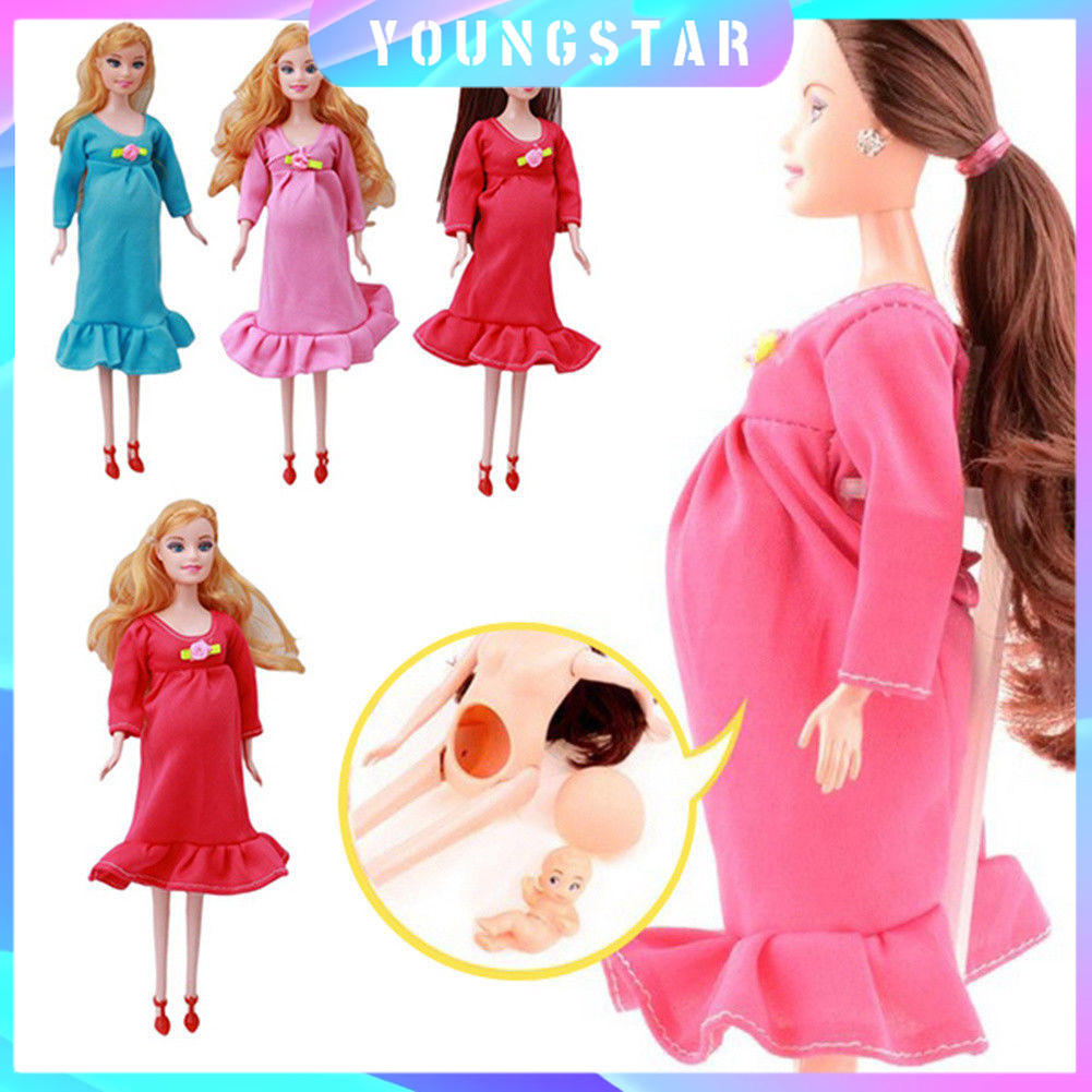 Fyg Happy Family ตุ๊กตาตั้งครรภ์ Mom Baby In Her Tummy สําหรับตุ๊กตา ...