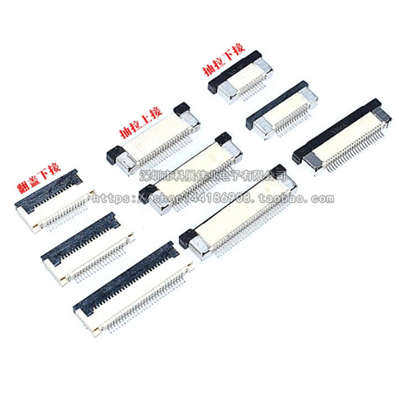Fpc Connector 0.5MM Pull-Up Up และ Down Flip Cover 4/6/8/10/20/24/25P ...