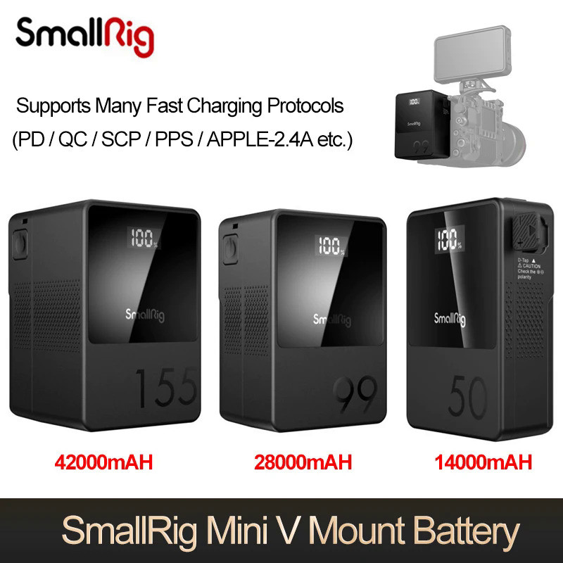 Smallrig Mini V Mount Battery With 4 Interfaces V Lock Rechargeable ...