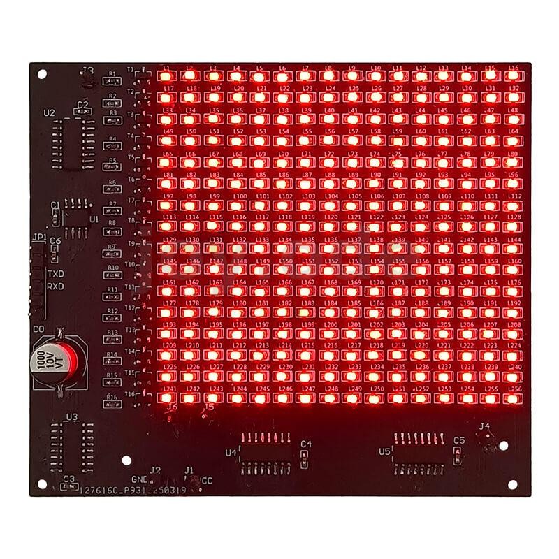 ชุดหน้าจอโฆษณา SMD Dot Matrix 256 LED 5V DC Pre-Programmed ...
