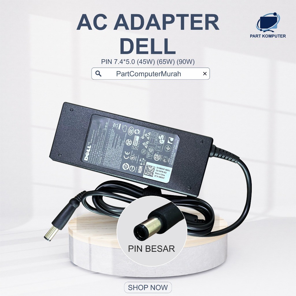 DELL Inspiron XPS Latitude DC ขนาดใหญ่อะแดปเตอร์ชาร์จแล็ปท็อป 7.4x5.0 ...