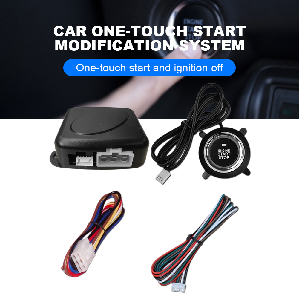 12V รถ One Key Start System รีโมทคอนโทรล Keyless Entry System อุปกรณ์ ...
