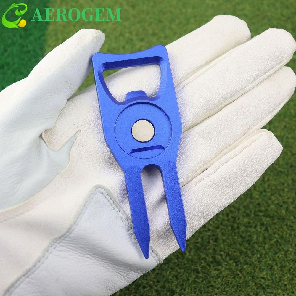 AEROGEM Golf Fork Marker อลูมิเนียมอัลลอยด์ 6-in-1 อุปกรณ์ซ่อมสนามกอล์ฟ ...