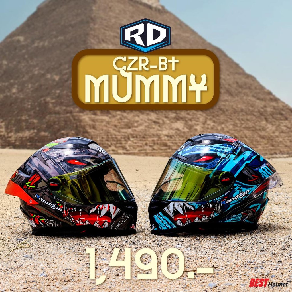 หมวกกันน็อค RD CZR BT MUMMY ราคา จาก 1,790.- เหลือ 1,490.- มอเตอร์ไซค์ ...