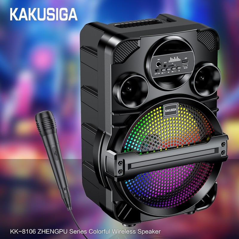 KAKU ของแท้ 100% KAKUSIGA Partybox Karaoke Speaker ฟังก์ชั่นไกด์เสียงร้อง Ai ลำโพงปาร์ตี้ ไมค์ ...