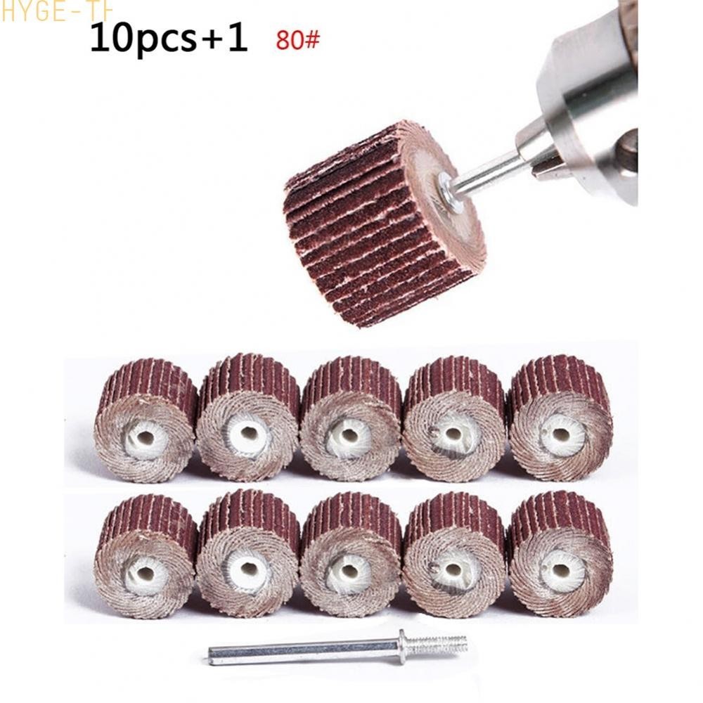 [HYGETH]Flap Wheel Disc Rotary Sanding 10 piece Sandpaper Set Tool 80 ...