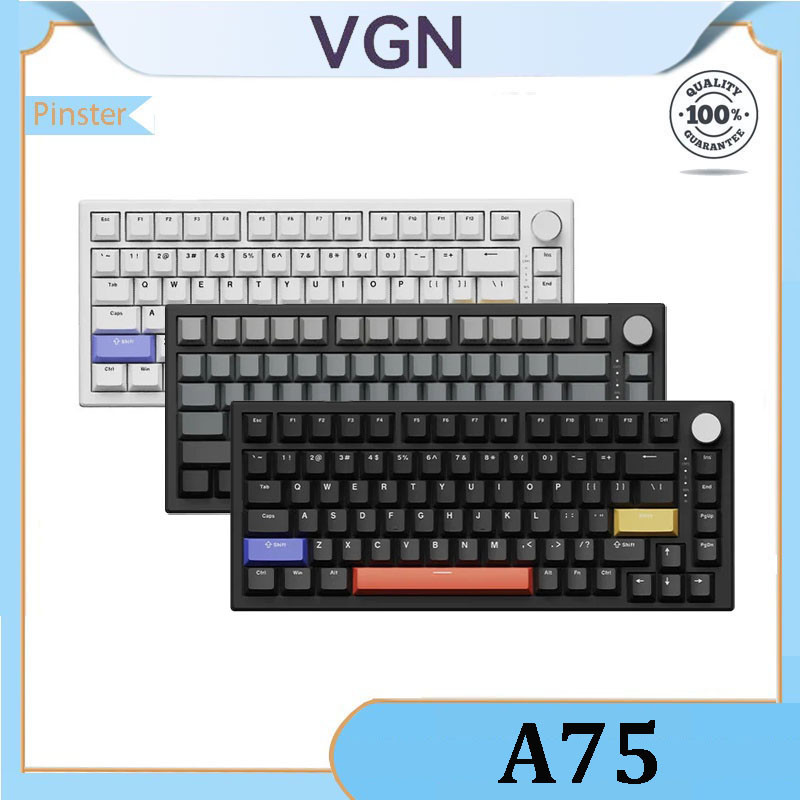 Vgn A75 คีย์บอร์ดแบบกลไกสวิตช์แม่เหล็กที่กําหนดเอง Hot Swappable 75% Esports เกรดปะเก็นคีย์บอร์ด ...