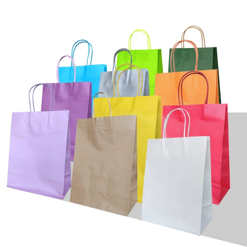 SC Paper-Pack ถุงกระดาษสี ถุงกระดาษคราฟท์ (แพ็ค 12 ใบ) | Shopee Thailand