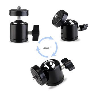 360°Rotation Ball สกรู 1/4 、3/8นิ้วกล้องขาตั้งกล้องหัวบอลมินิรองเท้าฮอ ...