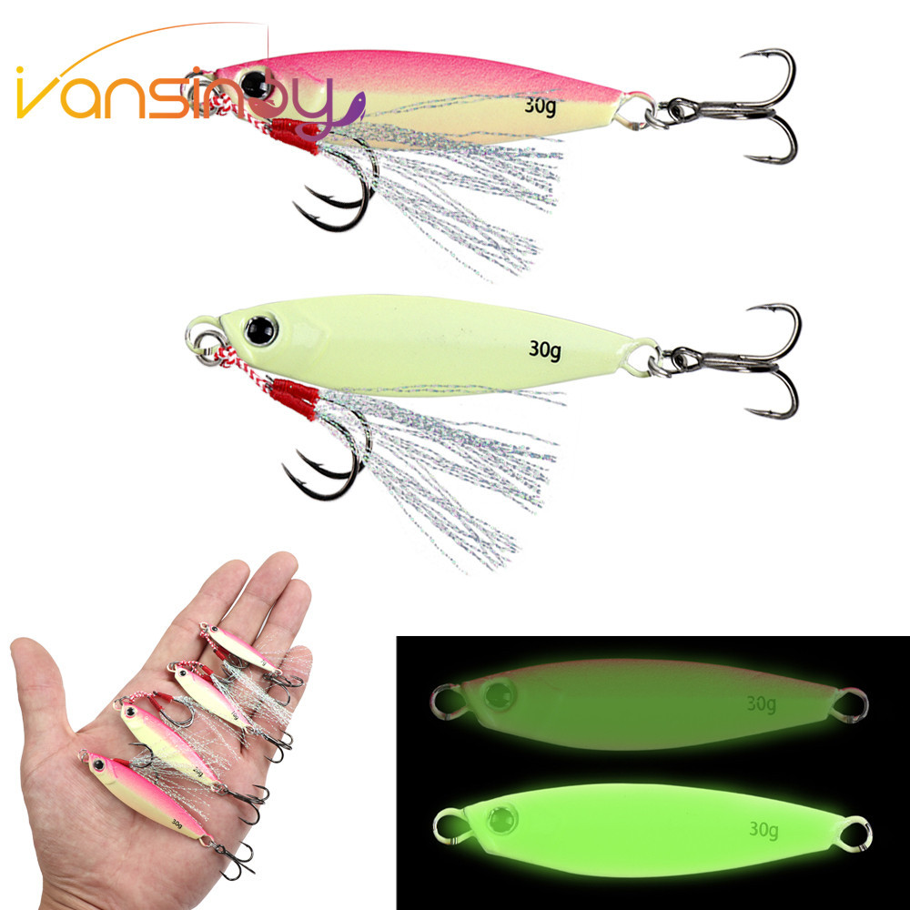 1pcs ตกปลา Luminous Jigging Hook Spinner เหยื่อ 7g/10g/15g/20g/30g เลเซอร์โลหะ Jig ช้อนตกปลา ...