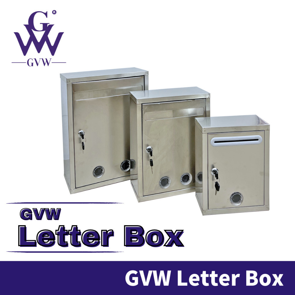 GVW Mailboxstainless Steel Locker Locker Lock With Key Mail Box Outdoor ...
