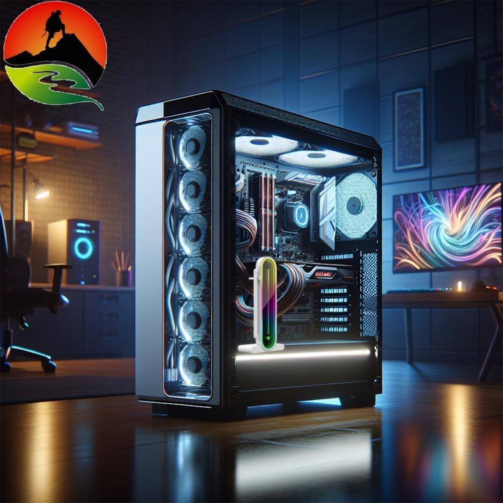 ขายึดการ์ดกราฟิกแนวตั้ง 5V 3Pin ARGB Infinite Mirror GPU Support Holder ...