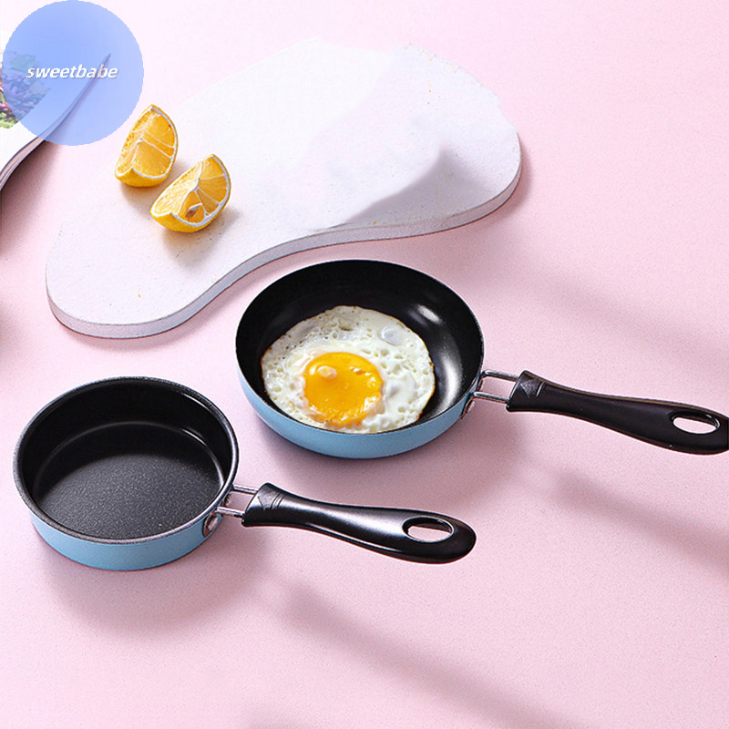 Sebabe กระทะมินิสแตนเลสป้องกัน Stick Induction หม้อรอบอาหารเช้าขนาดเล็ก ...