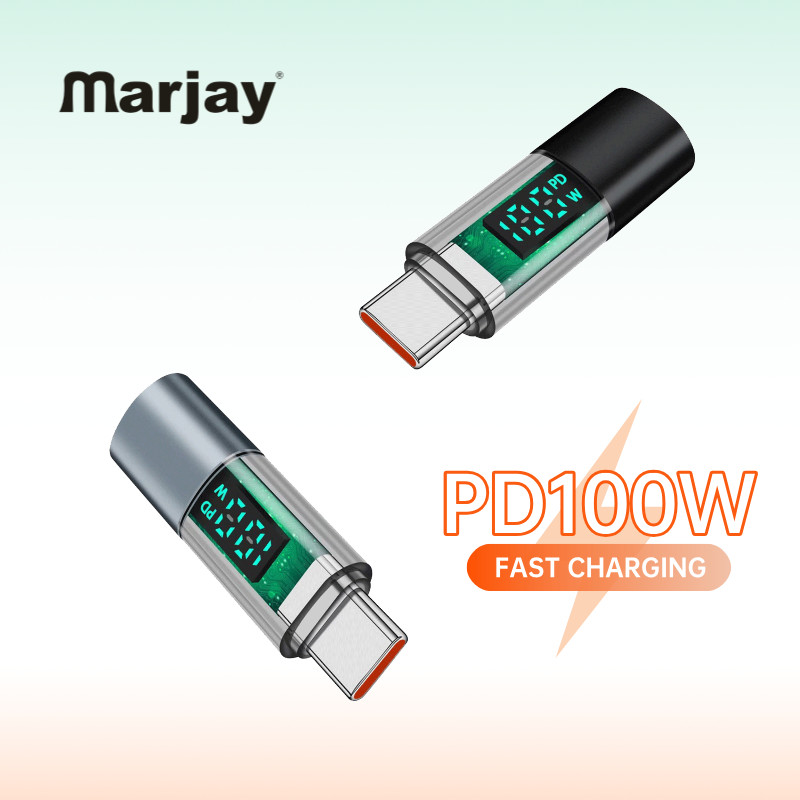 Marjay PD100W TYPE-C อะแดปเตอร์ OTG ดิจิตอล Fast Charging Power Display ...