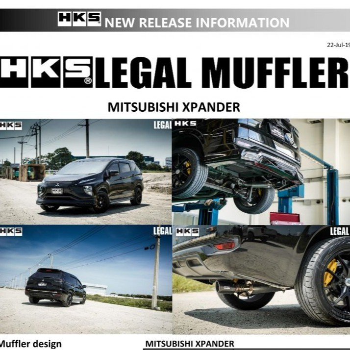 ท่อไอเสีย hks exhaust muffler ท่อ ตรงรุ่น mitsubishi xpander ปลาย ...