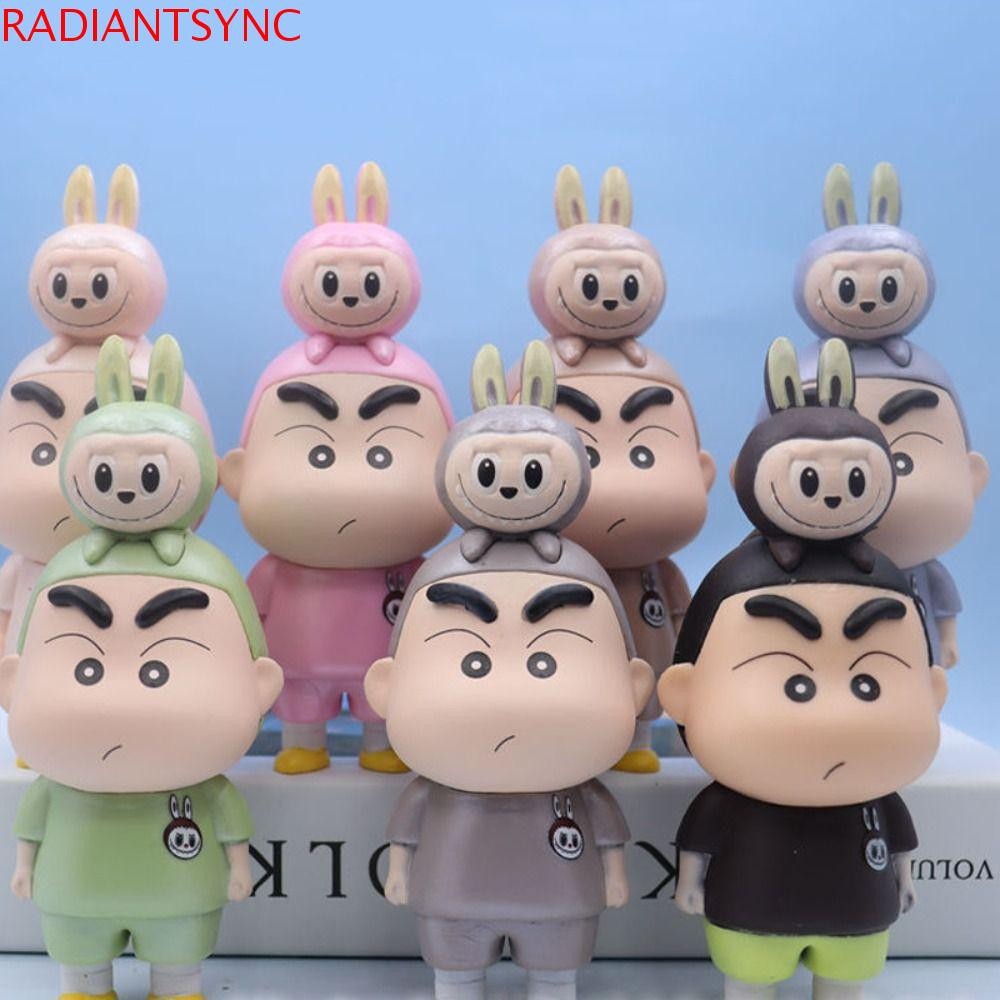 Radiantsync Crayon Shin-Chan Labubu รุ่น,ตุ๊กตา PVC อะนิเมะ Labubu Crayon Shin-Chan รูป ...