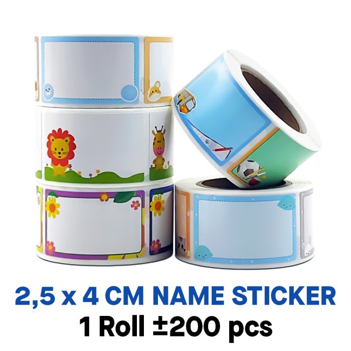Label Sticker Name Book Tag Jar 2.5 x 4 ซม. (1 ม้วน/200 ชิ้น) | Shopee ...