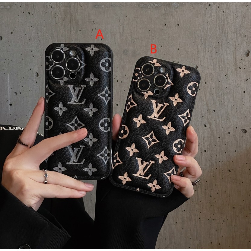 สําหรับ iphone15 promax /15/14/14pro/12/13/ เบาะลมลายหนัง LV มี 2 สี / 13PROMAX 14promax เคส ...