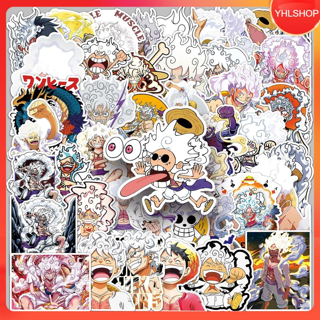 🍁YHL🍁พร้อมส่ง 50แบบ สติกเกอร์ ลูฟี่ เกียร์5 วันพีซ Luffy fifth gear ...