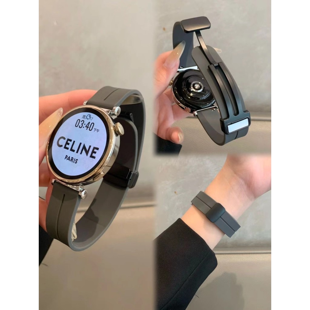 สายนาฬิกาข้อมือผูหญิงชิลิโคนแม่เหล็กสำหรับGarmin rey venu2s venu3s ...
