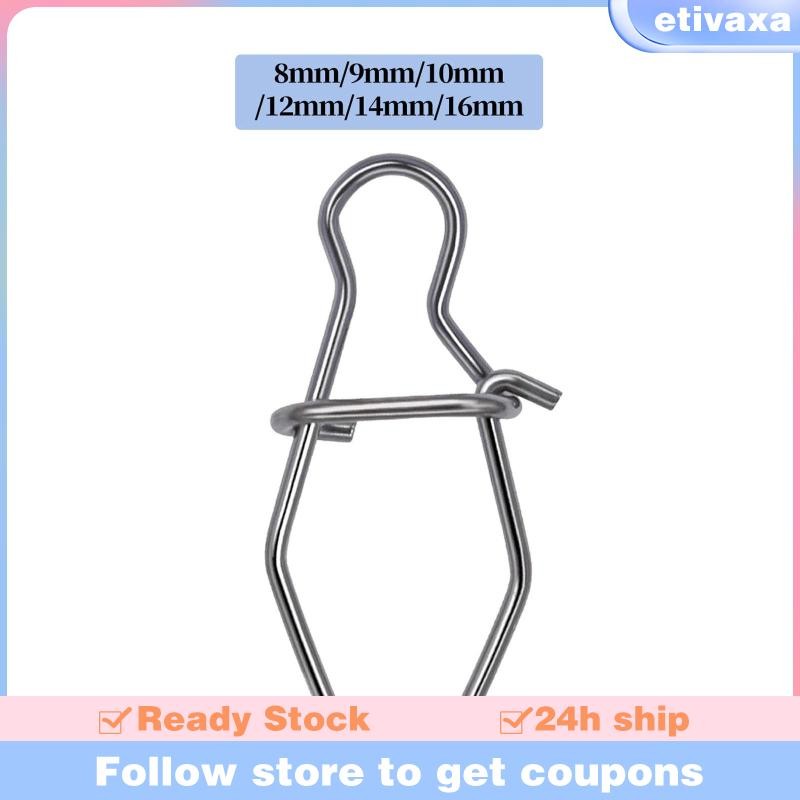 [Etivaxa] Locking Fishing Snaps คลิปตกปลาสแตนเลส Lure Hook Connector ...
